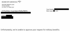 Bank of America Military Credit Card Fee Waivers MLA 2025